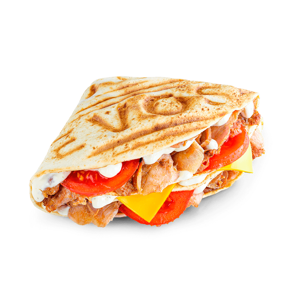 Grilled chicken meat with cheese and tomatoes under a delicious sauce ...